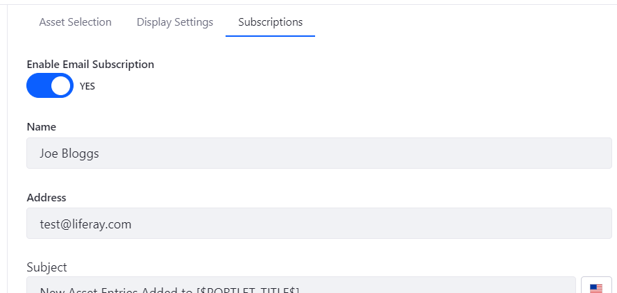 Configuring Asset Publisher Subscriptions Liferay Help Center
